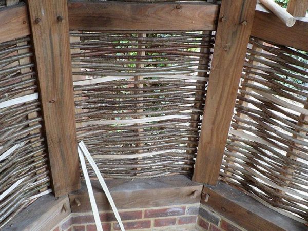 Timber Frame Garden Structure with Wattle & Daub Infill Panels ...